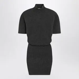 Jacquemus Dark Grey Wool And Cashmere Dress - Gray