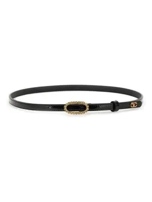 Valentino Garavani Leather Belt - Black