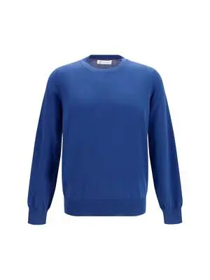 Brunello Cucinelli Sweater In Cotton - Blue