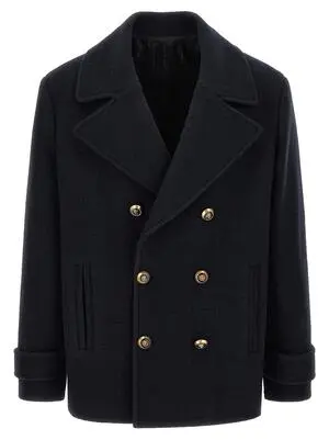 Balmain Wool Caban - Blue