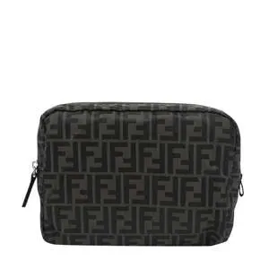 Fendi Medium Ff Logo Beauty Case - Brown