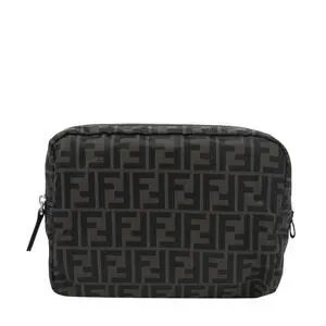 Fendi Medium Ff Logo Beauty Case - Brown