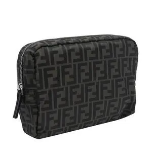 Fendi Medium Ff Logo Beauty Case - Brown