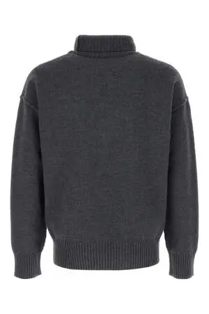 AMI Paris Dark Grey Wool Sweater