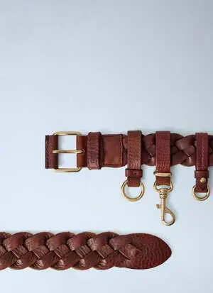 Miu Miu Woven Leather Belt