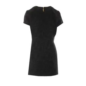 Saint Laurent Jacquard Mini Dress - Black
