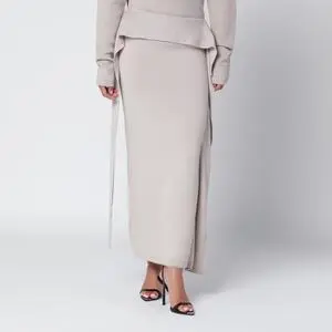 ENTIRE STUDIOS Light Beige Long Wool Skirt