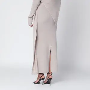 ENTIRE STUDIOS Light Beige Long Wool Skirt