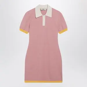 Fendi Ff Jacquard Polo Dress - Pink