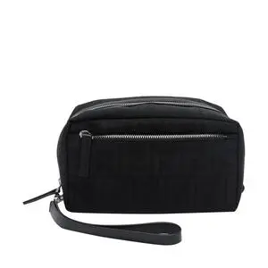 Fendi Small Ff Double Zip Beauty Case - Black