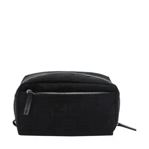 Fendi Small Ff Double Zip Beauty Case - Black