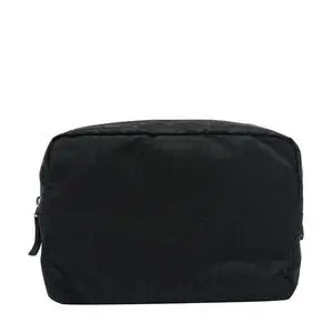 Fendi Fendi Men Medium Ff Logo Beauty Case Black