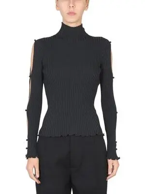 Bottega Veneta Maglia A Collo Alto - Green