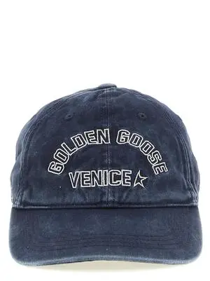 GOLDEN GOOSE Journey Cotton Baseball Cap - Blue