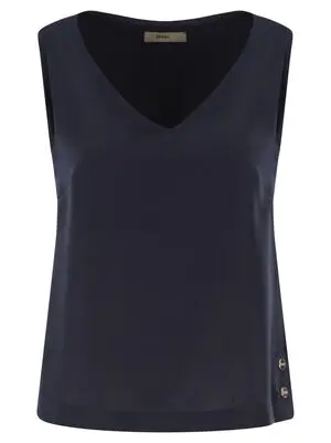 Herno V-neck Top - Blue