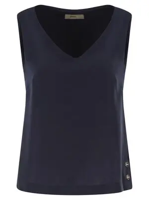 Herno V-neck Top - Blue