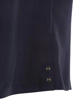 Herno V-neck Cady Sleeveless Top - Blue