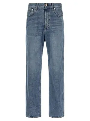 Gucci Délavé Effect Denim Jeans - Blue