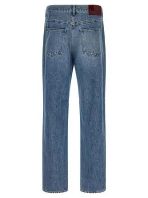 Gucci Délavé Effect Denim Jeans - Blue