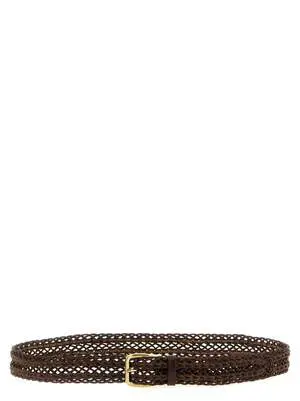 Brunello Cucinelli Braided Leather Belt - Brown