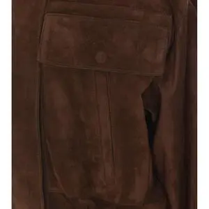 Saint Laurent Crosta Leather Vintage Bomber - Brown