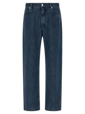 Fendi Cotton Denim High Waist Flared Jeans - Blue
