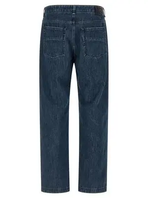 Fendi Cotton Denim High Waist Flared Jeans - Blue