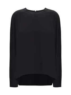 TOTEME Boxy Satin Top - Black