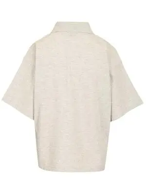 Saint Laurent Oversized Cotton Polo Shirt - Black