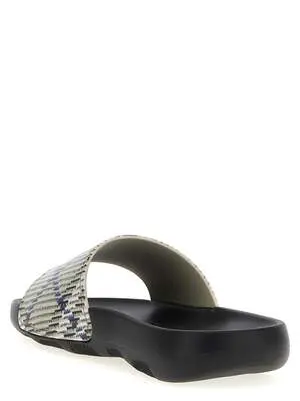 Burberry Dive Check' Sandals - Multicolor