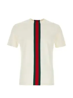 Gucci Web Detail Cotton T-shirt - Multicolor