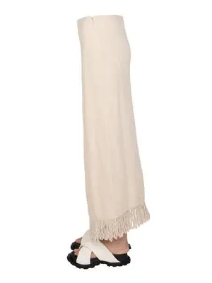JIL SANDER Fringe Wrap Skirt - Multicolor