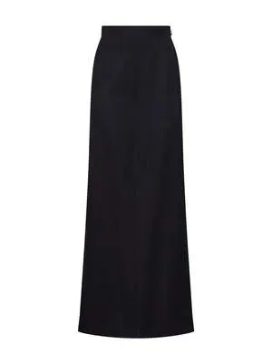MAISON MARGIELA Virgin Wool Straight Maxi Skirt - Multicolor