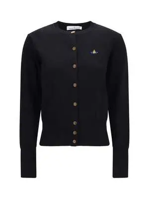 VIVIENNE WESTWOOD Bea Cotton Cardigan - Black