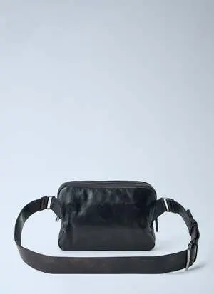 Prada Distressed Nappa Leather Shoulder Bag