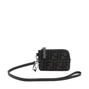 Fendi Ff Jacquard Card Holder - Brown