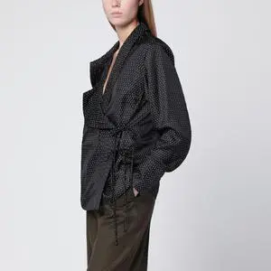 Dries Van Noten Wrap Shirt With Jacquard Texture