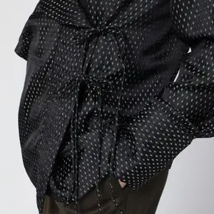 Dries Van Noten Wrap Shirt With Jacquard Texture