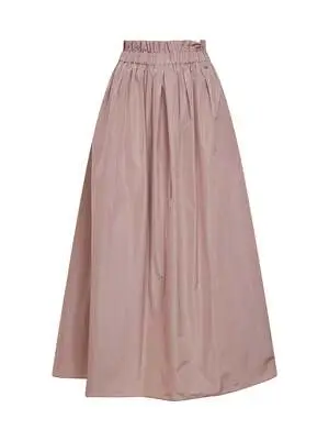 Herno Powder Pink New Techno Taffeta Long Skirt - Multicolor