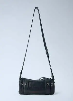 Prada Eyelet Detail Leather Cylinder Bag