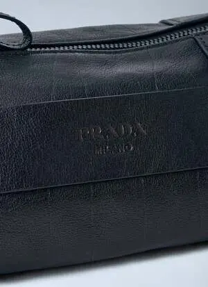 Prada Eyelet Detail Leather Cylinder Bag