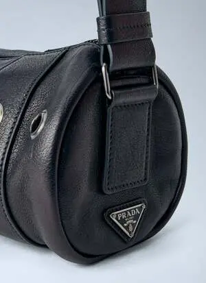 Prada Eyelet Detail Leather Cylinder Bag