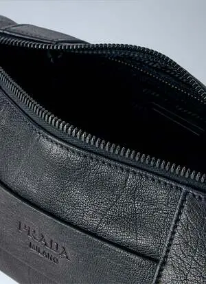 Prada Eyelet Detail Leather Cylinder Bag