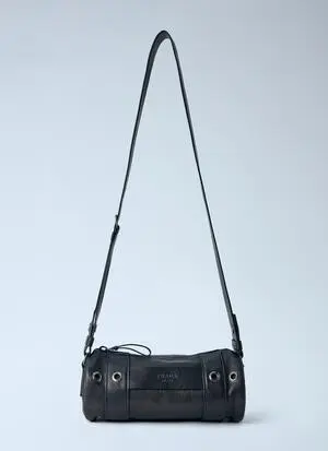 Prada Eyelet Detail Leather Cylinder Bag