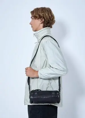 Prada Eyelet Detail Leather Cylinder Bag