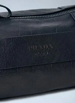 Prada Eyelet Detail Leather Cylinder Bag