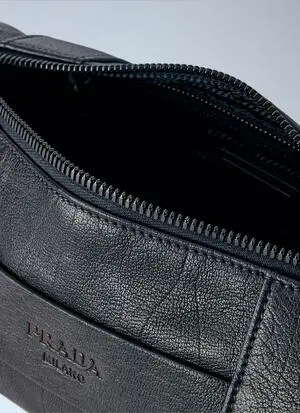 Prada Eyelet Detail Leather Cylinder Bag