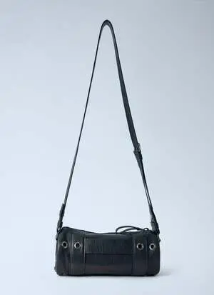 Prada Eyelet Detail Leather Cylinder Shoulder Bag