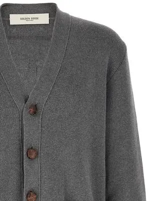 GOLDEN GOOSE Logo Cardigan - Gray