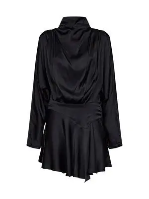 Isabel Marant Étoile Satin Draped Mini Dress - Multicolor